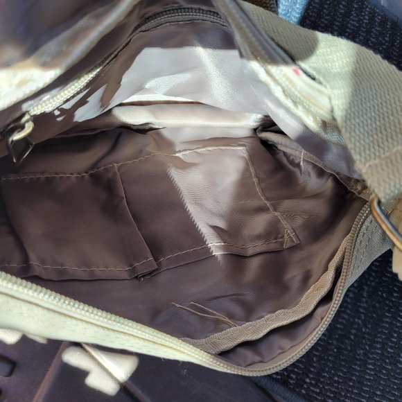 Bags | Eurosport Cargo Sling Khaki Canvas Bag B42 | Poshmark